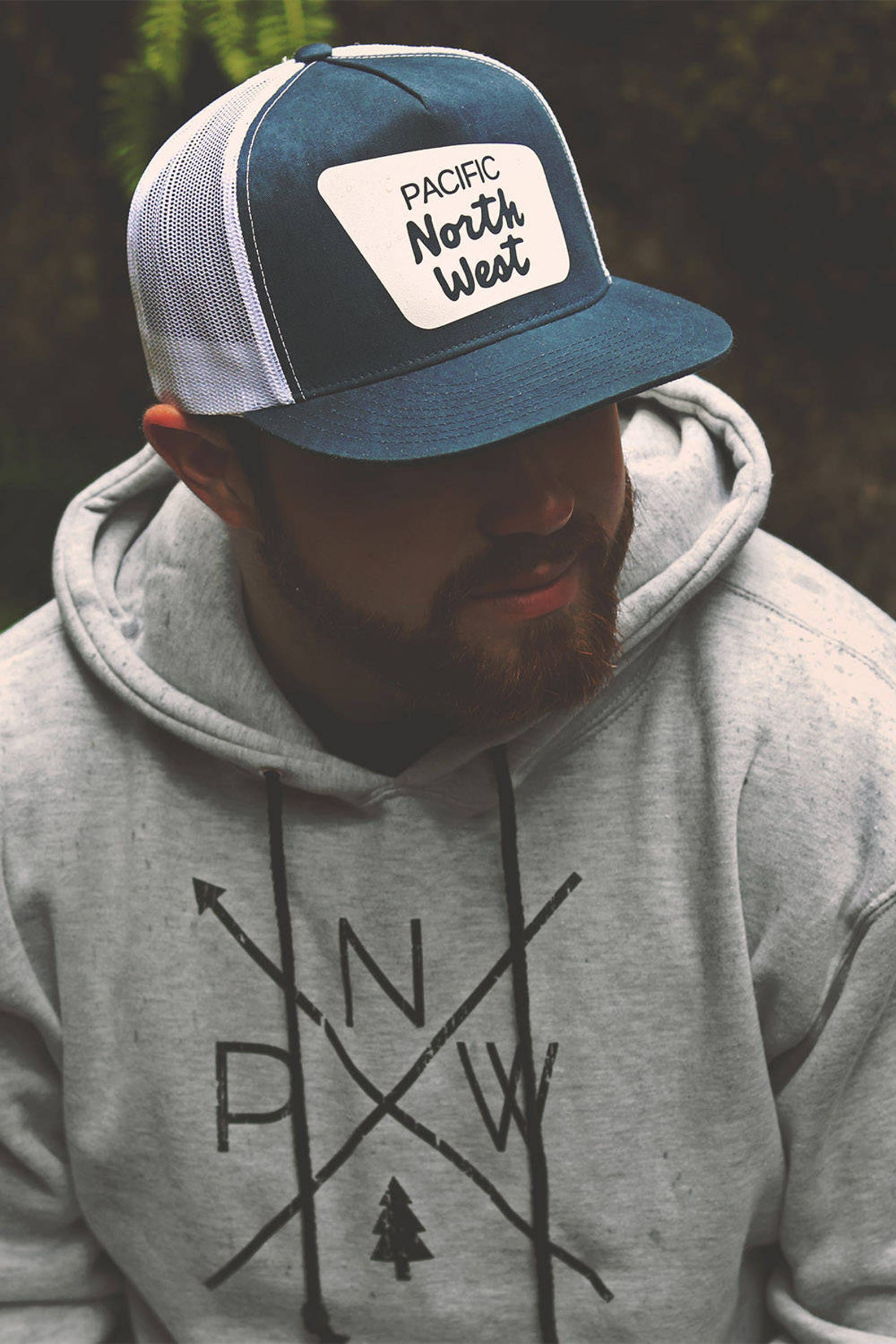 PNW Boundary Line Five Panel Mesh Adjustable Trucker Hat - Etsy