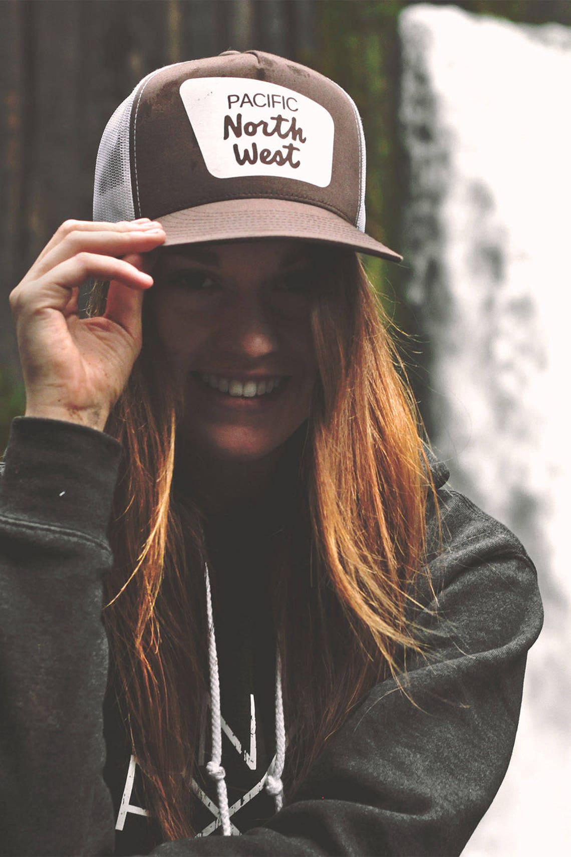 PNW Boundary Line Five Panel Mesh Adjustable Trucker Hat - Etsy