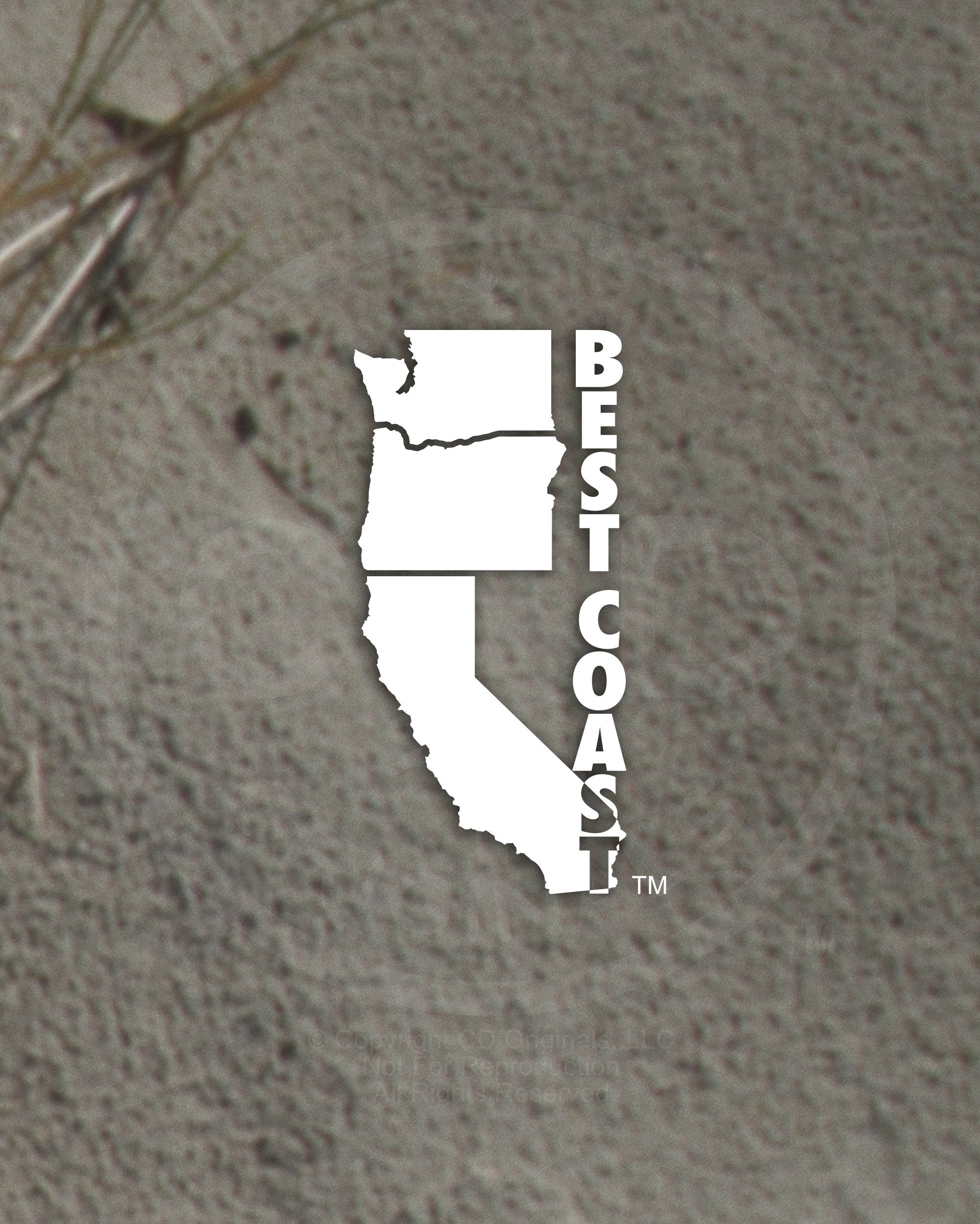West Coast Best Coast Vinyl Decal, Weatherproof Car/laptop Sticker - Etsy