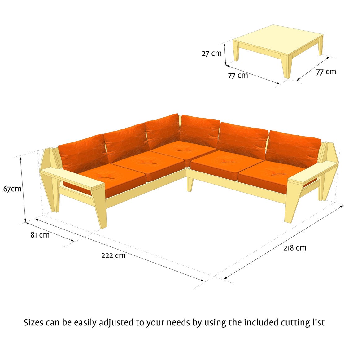 DIY Plan Outdoor Corner Sofa / Bench - Etsy