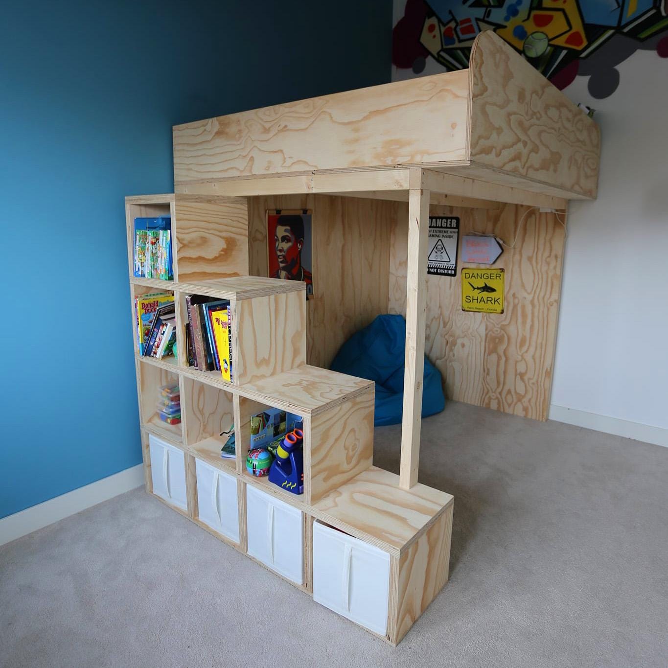 Dutch Design DIY Plan of Double Loft Bed / High Sleeper - Etsy