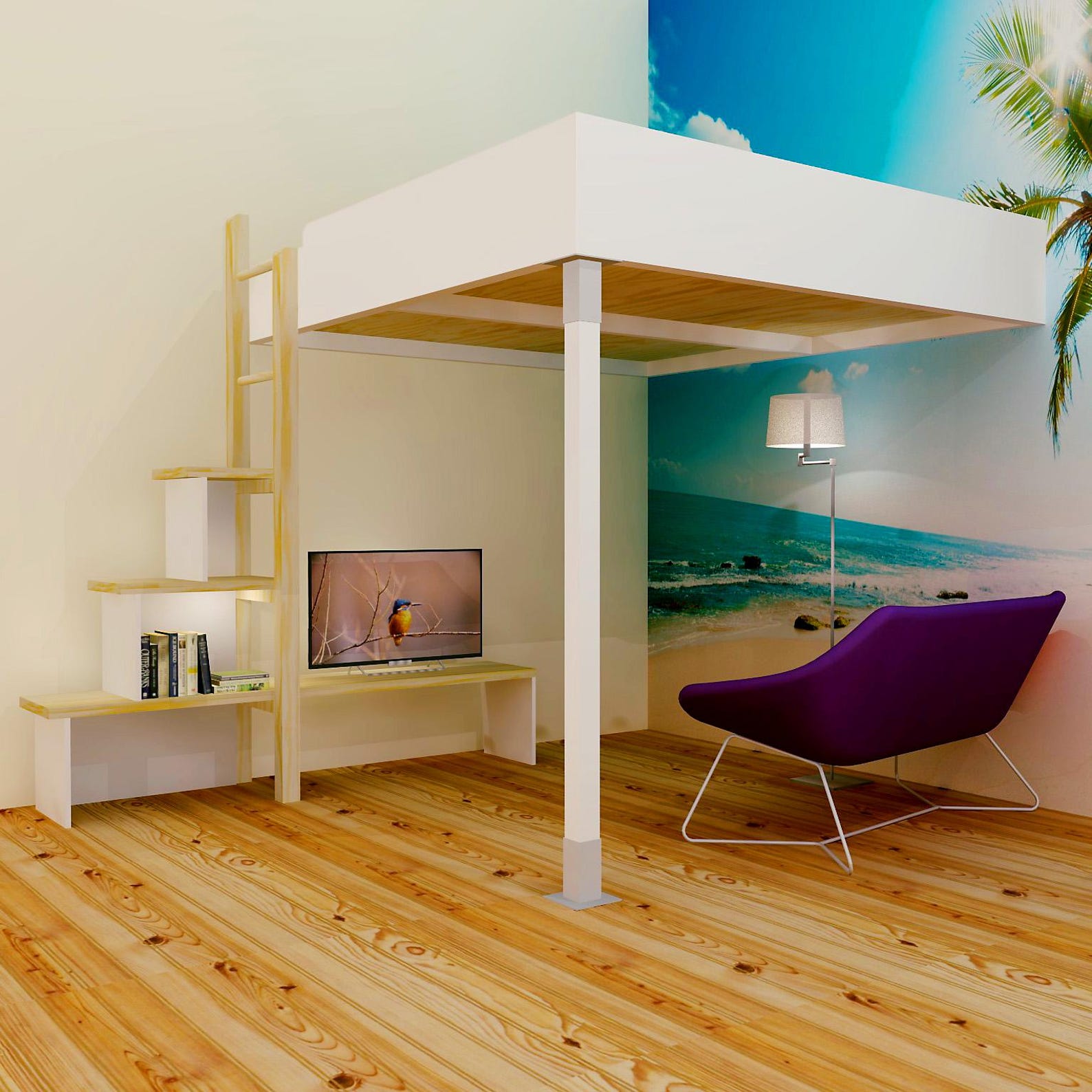 Dutch Design DIY Plan of Double Loft Bed / High Sleeper Carlota - Etsy