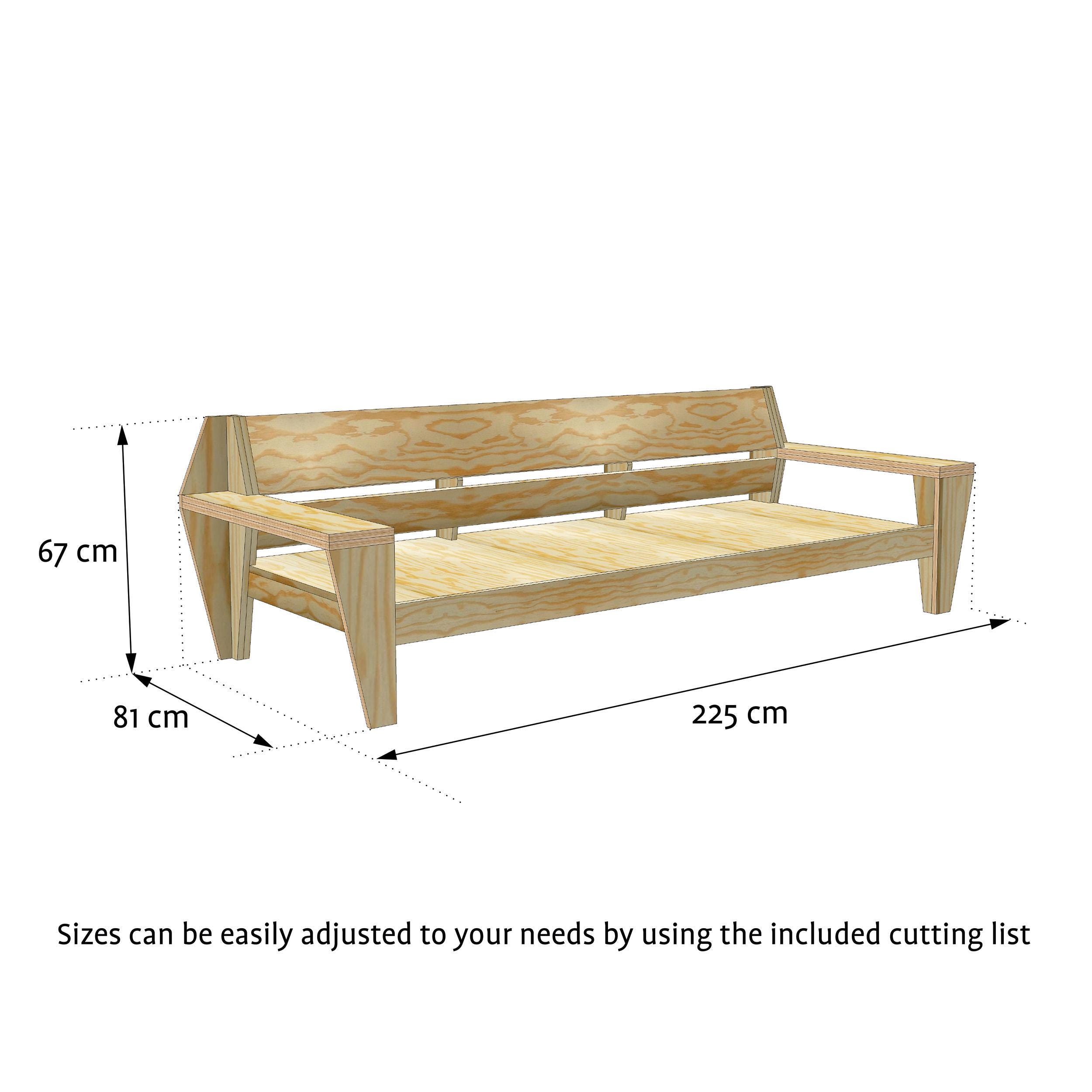 DIY Plan Outdoor Sofa / Bench - Etsy