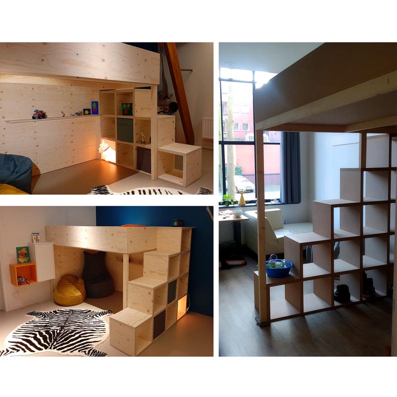 Dutch Design DIY Plan of Double Loft Bed / High Sleeper - Etsy