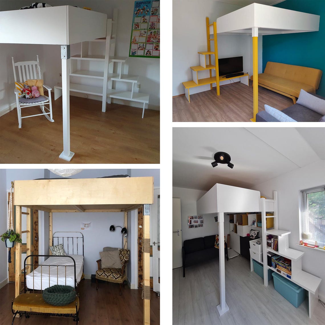 Dutch Design DIY Plan of Double Loft Bed / High Sleeper Carlota - Etsy
