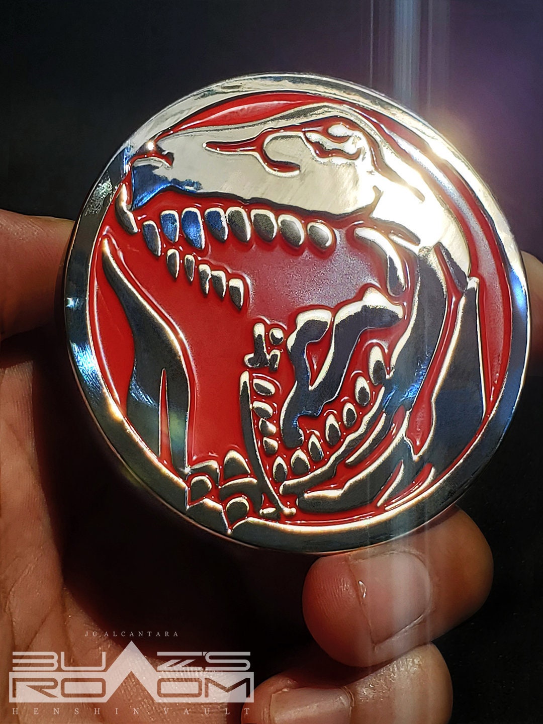 Red Power Ranger Metal Challenge Coin Gift 2.5 Inches Diameter Mighty ...