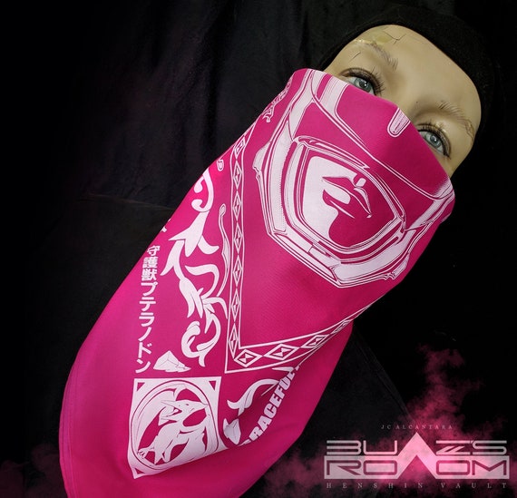 Pink Bandana Glow in the Dark Pterodactyl Heroine Ranger MMA | Etsy