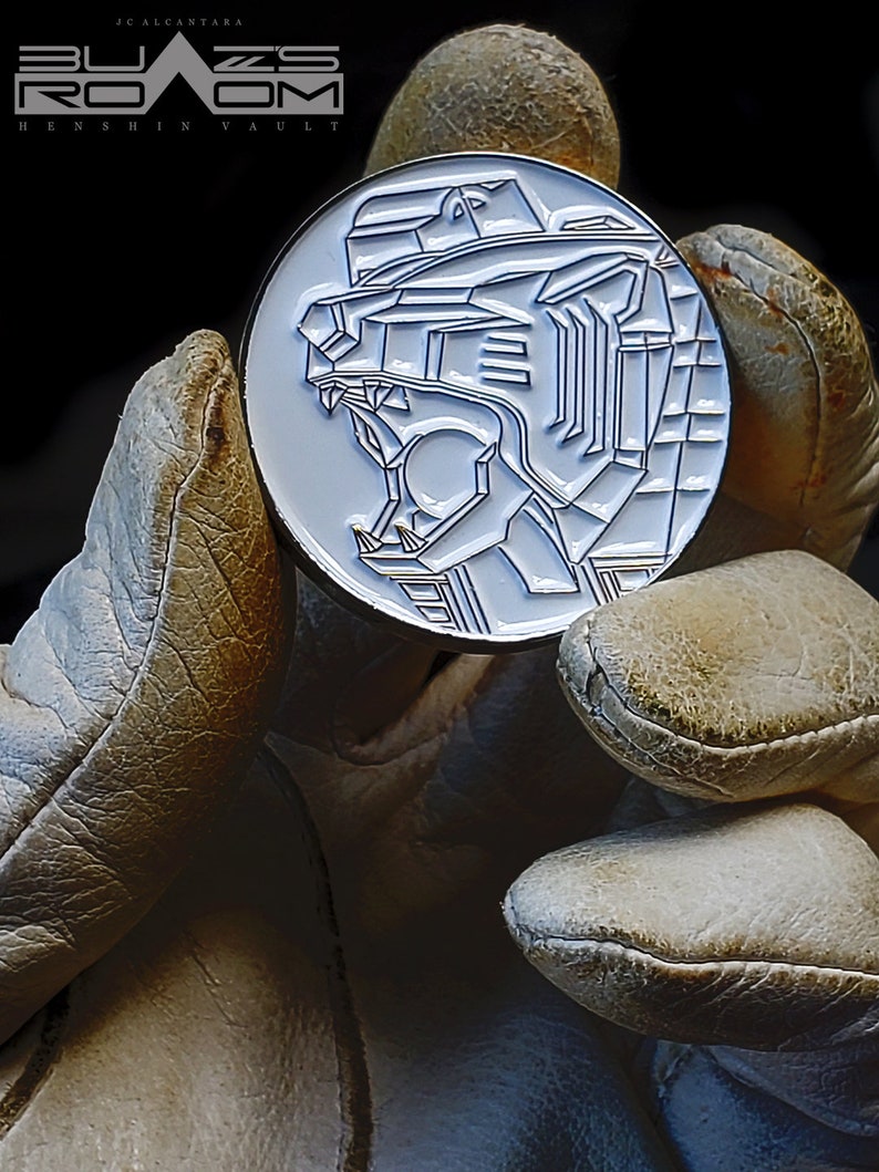 Daimetal 1 & 2 WHITE Metal Coins Tiger and Falcon Ranger Power | Etsy