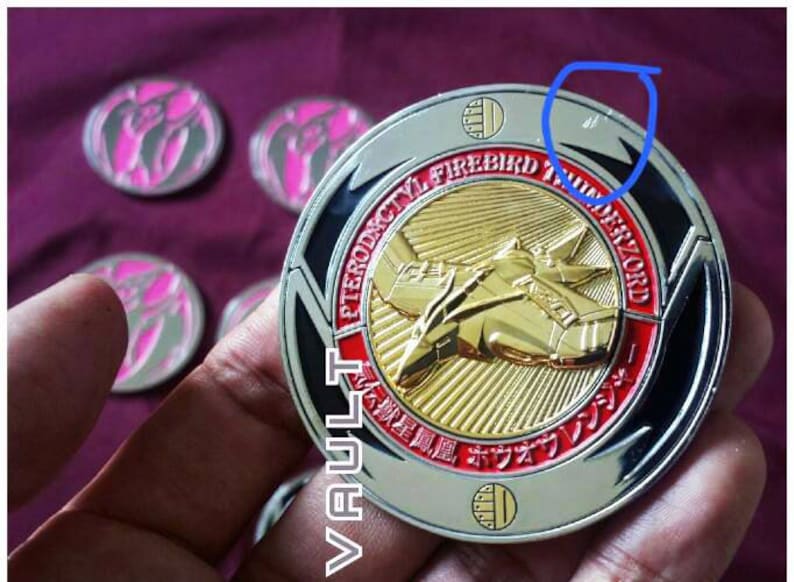 FLAWED PINK Pterodactyl Challenge Coin Ranger Thunder Coin - Etsy