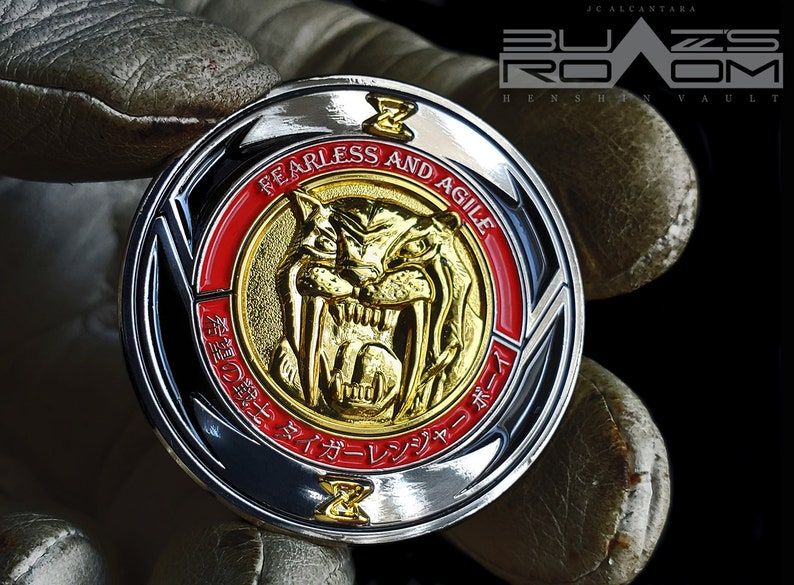 Zyumetal 1 YELLOW Metal Coin Saber-tooth Tiger Ranger Power - Etsy