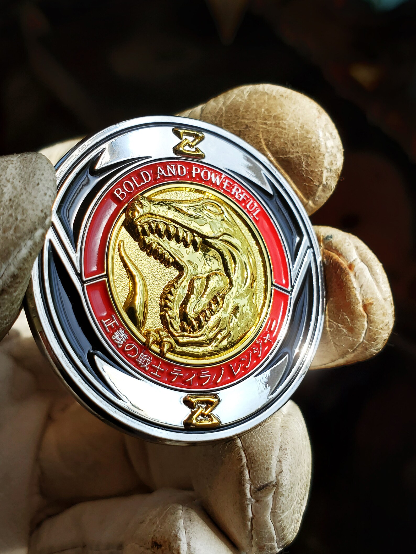 Zyumetal 1 RED Metal Coin Tyrannosaurus Ranger Power Challenge Coin - Etsy
