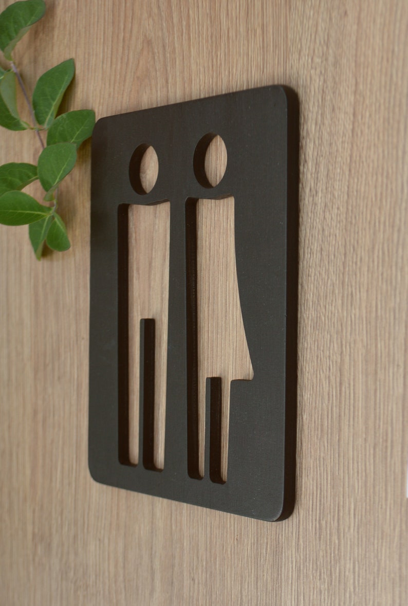 Letrero de WC Letrero de baño de todo género Letrero de baño - Etsy México