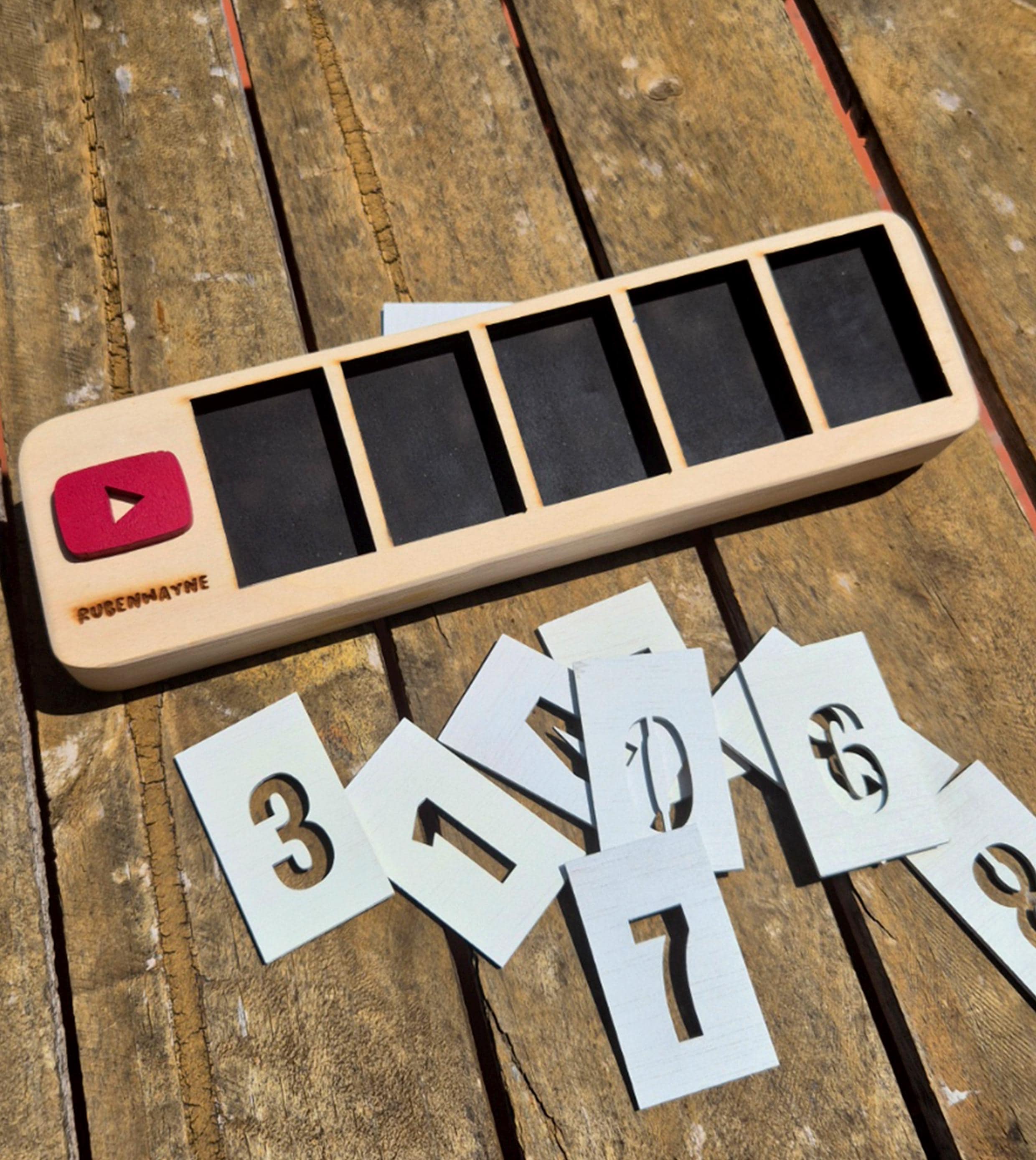 Custom Wooden Follower Counter – Personalized Name & Social Media ...