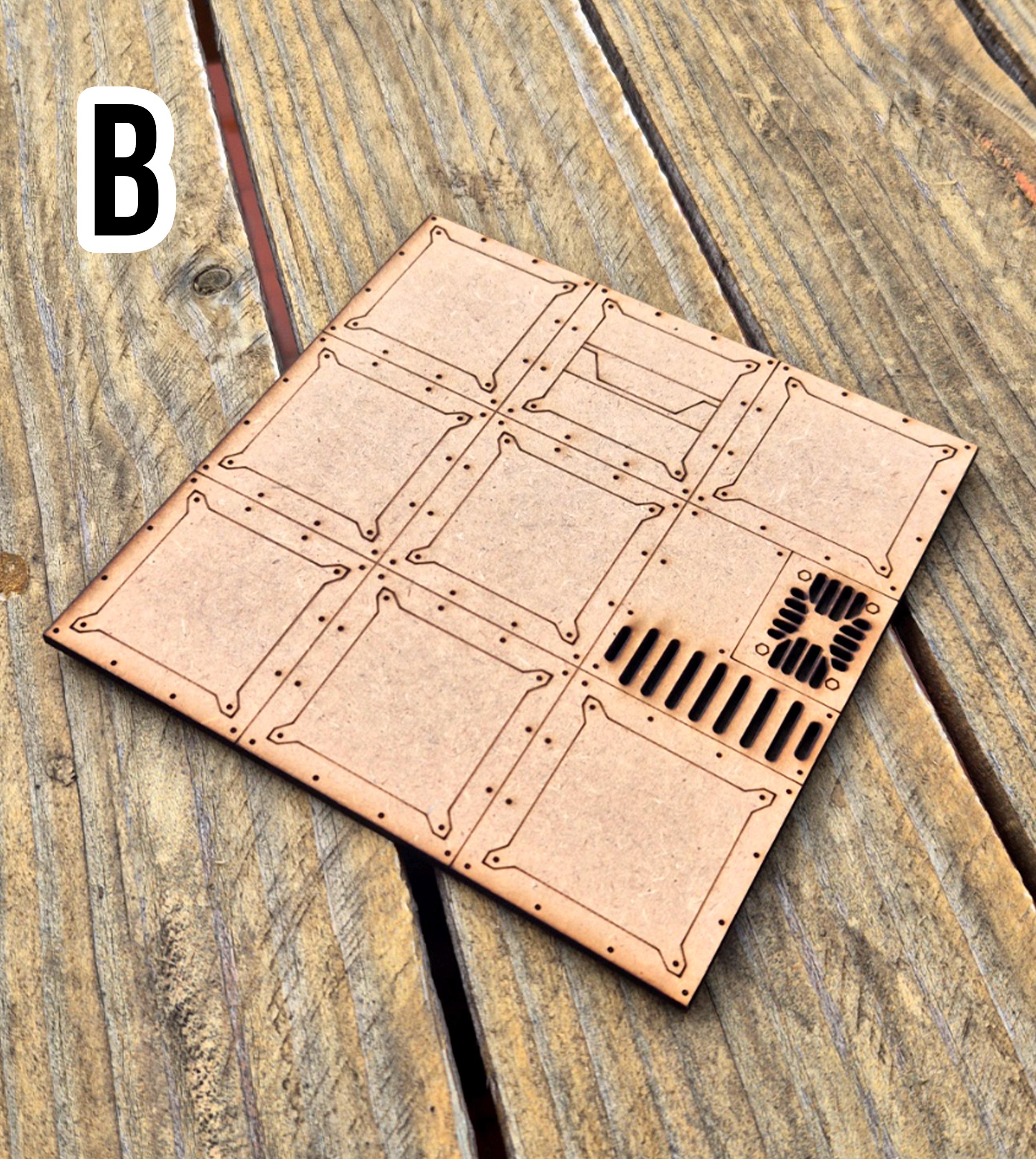 Industrial Sci-fi Terrain Tiles – 150x150mm (6"x6") – MDF 3mm ...