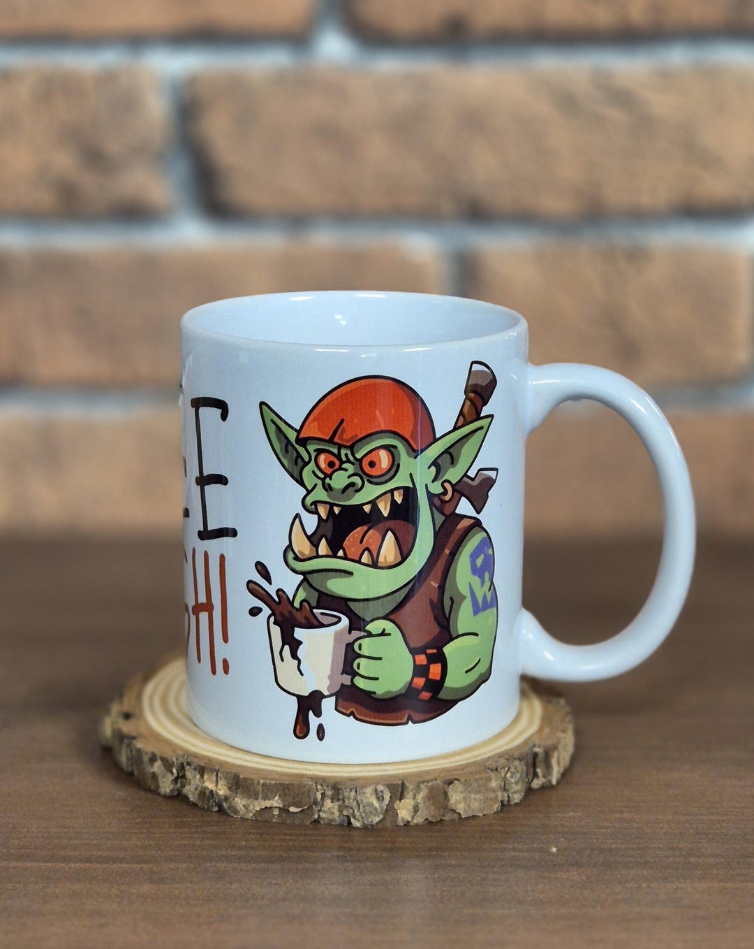 No Coffee No Waaagh Orc Mug – Funny Fantasy Coffee Cup for Warhammer ...