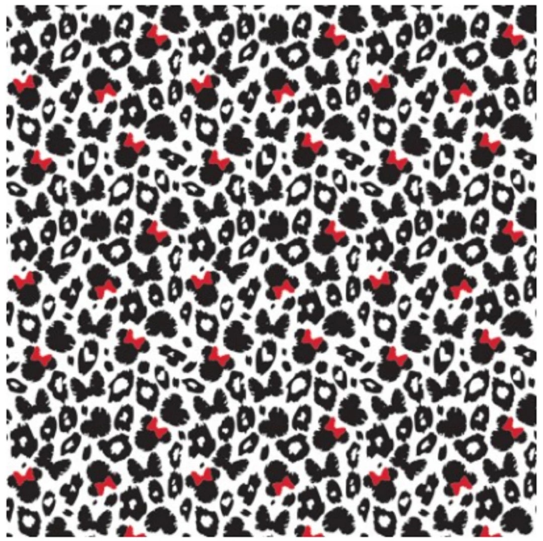 Minnie Mouse Cheetah Print Fabric, Dreaming in Dots, Camelot - Etsy