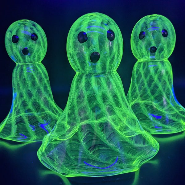 Glass Sculptures & Figurines Uranium Glass Ghost Hand Blown - Etsy