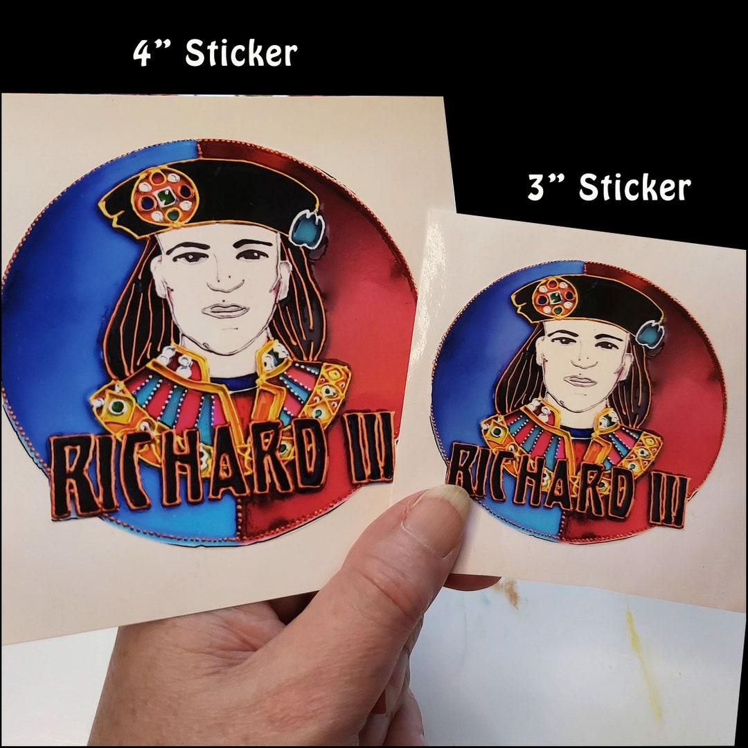 Richard III Opaque Stickers for Book, Window, Laptop, Black Panther ...