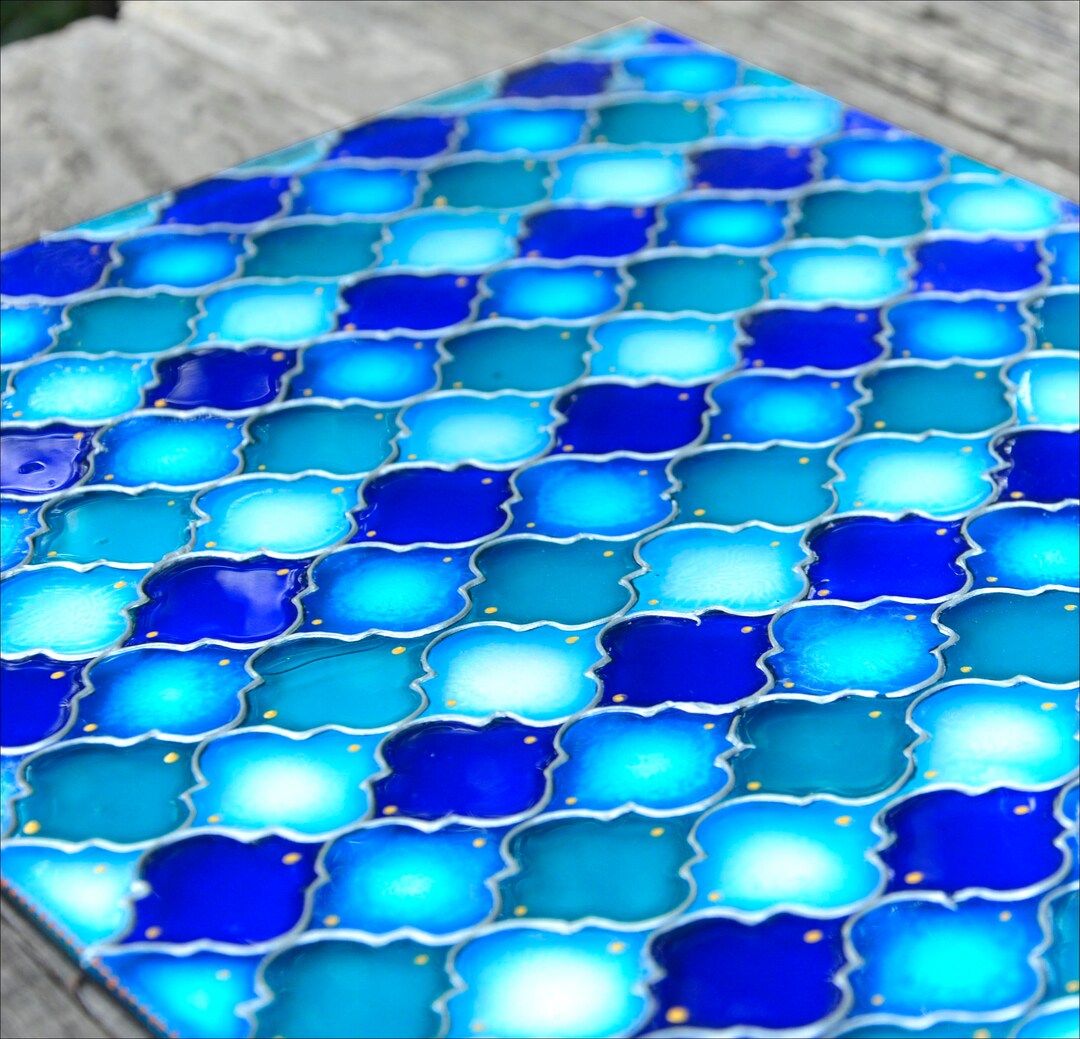 Moroccan Tiles A4 Picture Panel in Calm Peaceful Shades of Beautiful ...