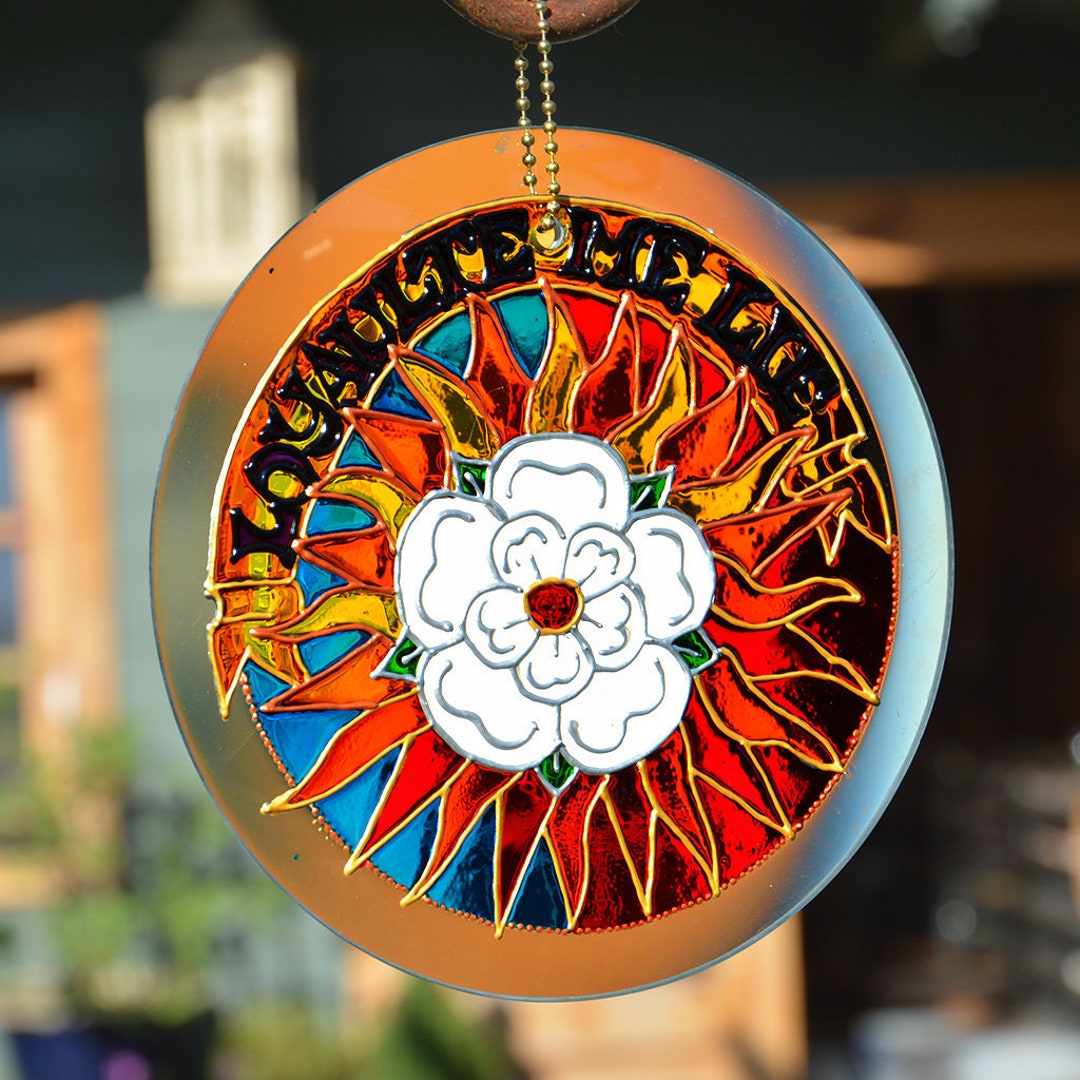Richard III White Rose Hanging Sun Catcher, Ricardian Stained Glass ...