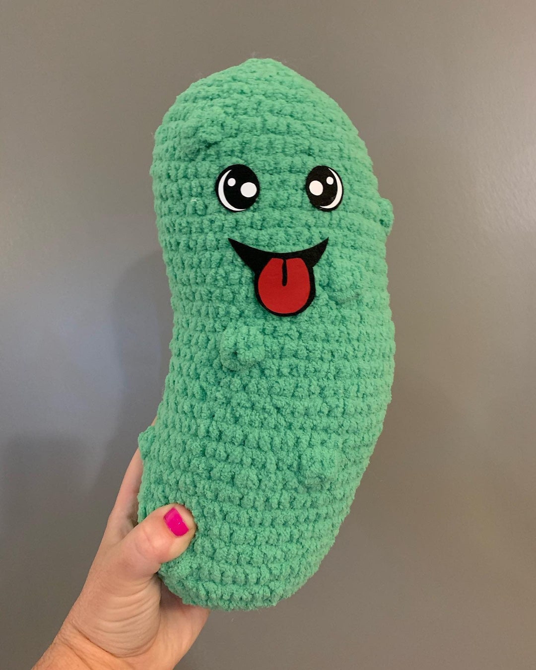 Crocheted Silly Dill Pickle Plushie - Etsy
