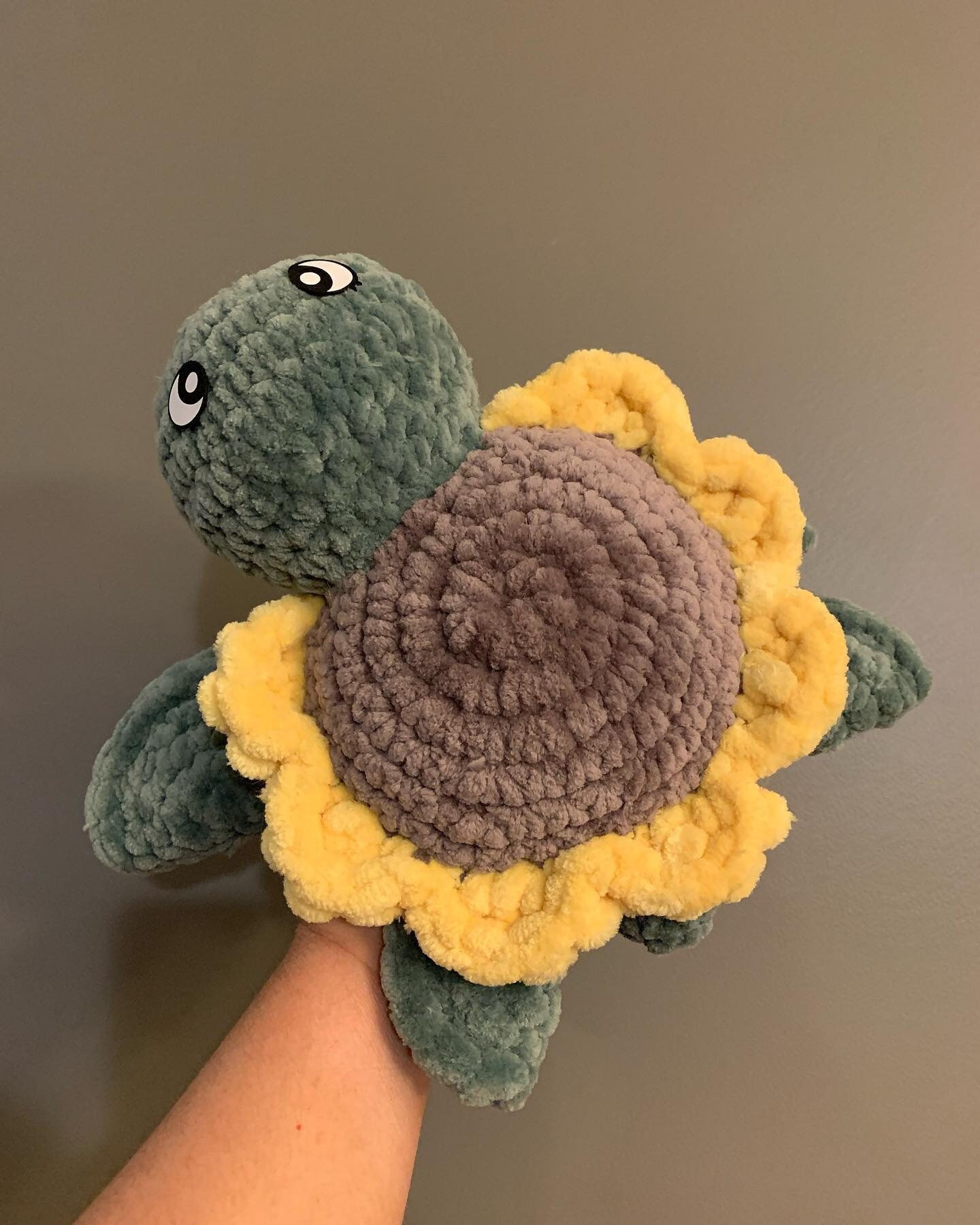 Crocheted Sunflower Turtle Plushie - Etsy