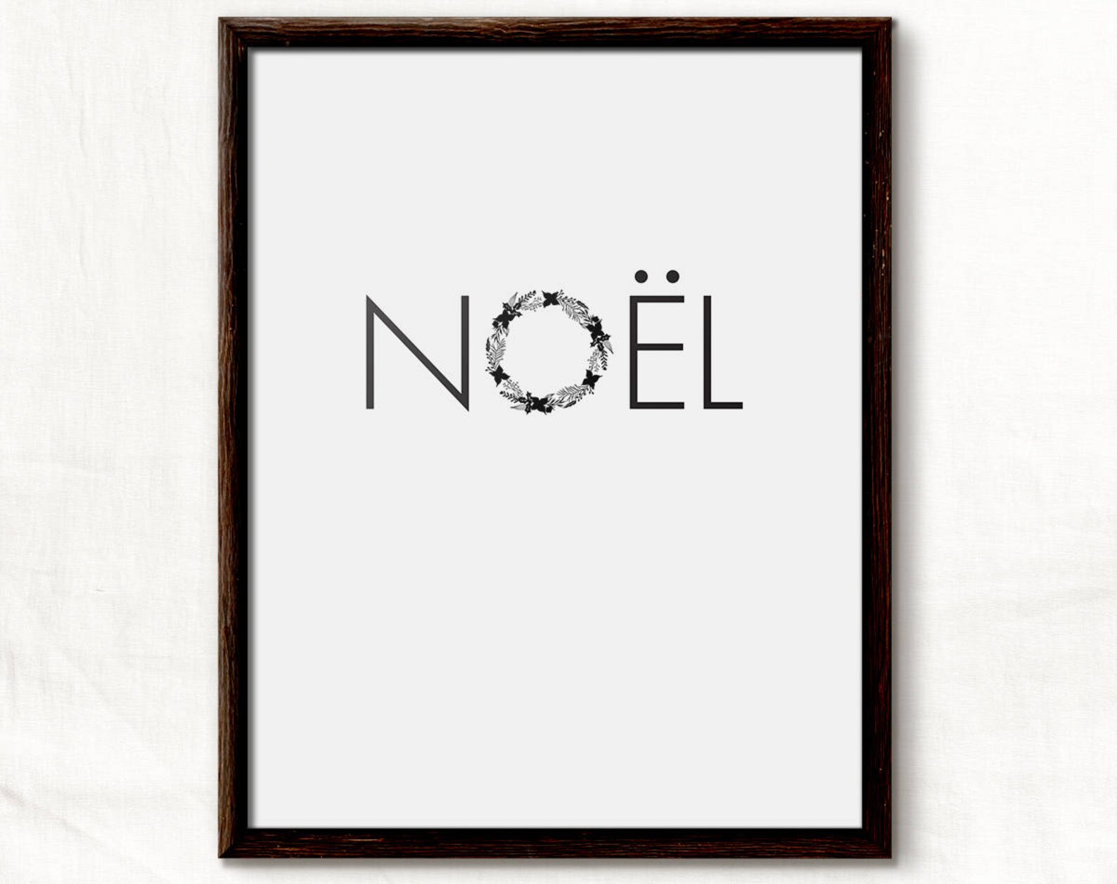 Noel Art Print Noel Modern Christmas Monochrome Christmas - Etsy