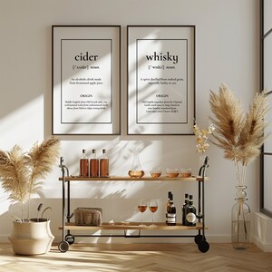Bar Cart, Cider Poster, Bar Cart Art, Bar Cart Print, Cider Print ...