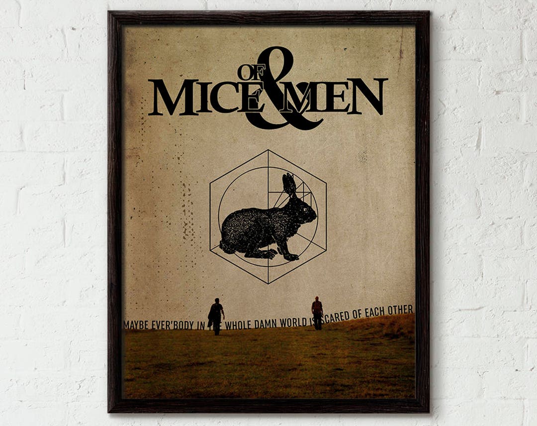 Of Mice and Men, Literary Poster, John Steinbeck, Steinbeck Quotes ...