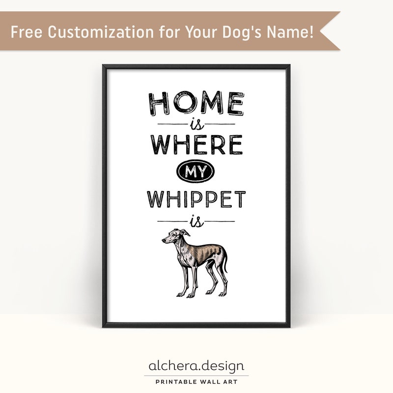 Whippet Art - Etsy