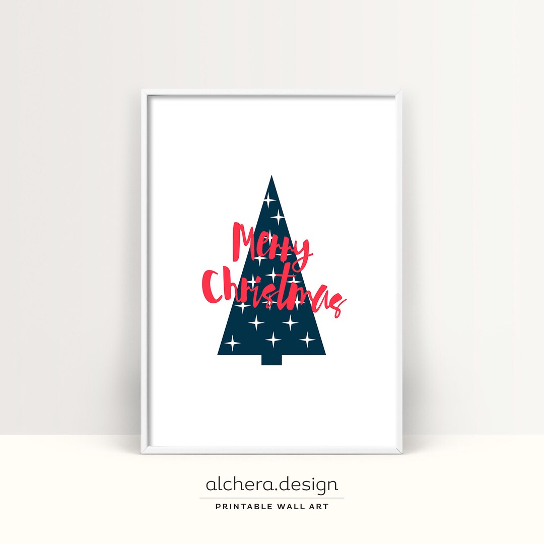 Christmas Print, Printable Christmas, Christmas Tree, Merry Christmas ...