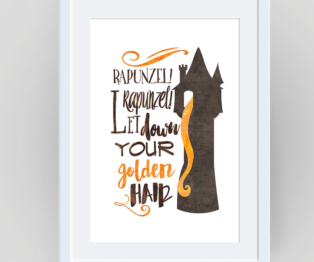 Rapunzel Poster Rapunzel Wall Art Tangled Wall Art Rapunzel - Etsy Italia