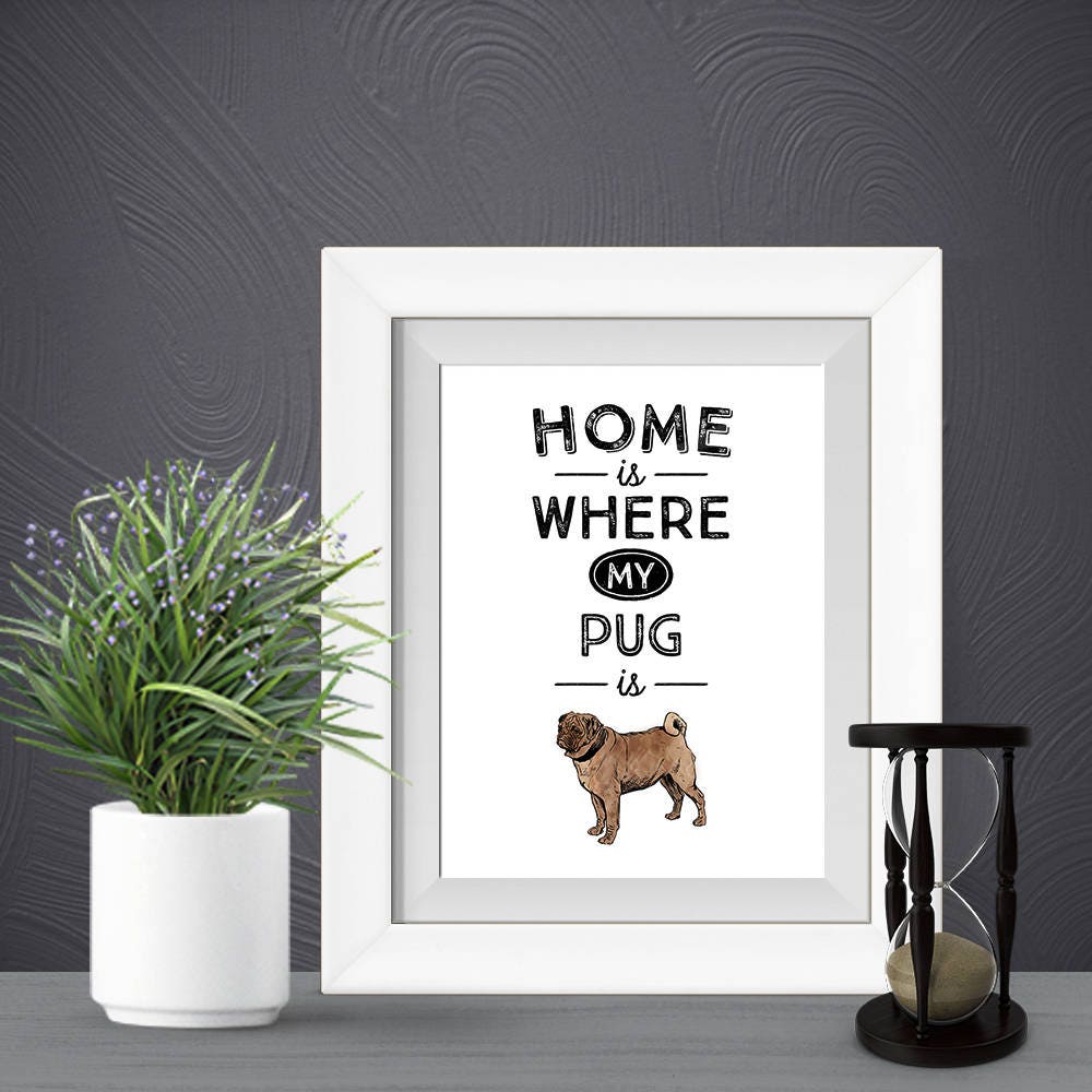 Pug Art Prints Pug Gift Pug Mug Pug Poster Pug Art Pug - Etsy