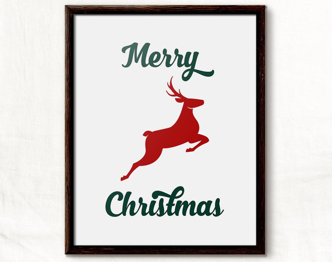 Reindeer Poster, Reindeer Printable, Reindeer Wall Art, Rudolf Poster ...