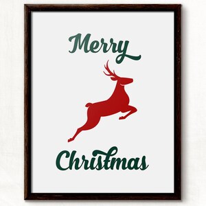 Reindeer Poster, Reindeer Printable, Reindeer Wall Art, Rudolf Poster ...