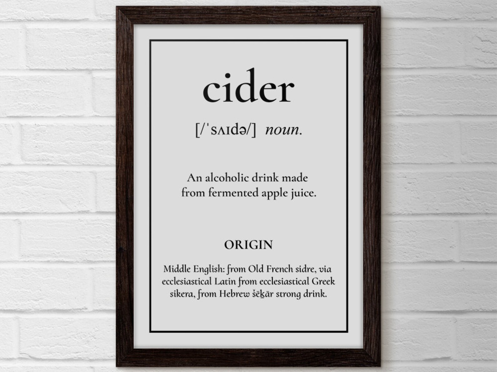 Bar Cart Cider Poster Bar Cart Art Bar Cart Print Cider | Etsy