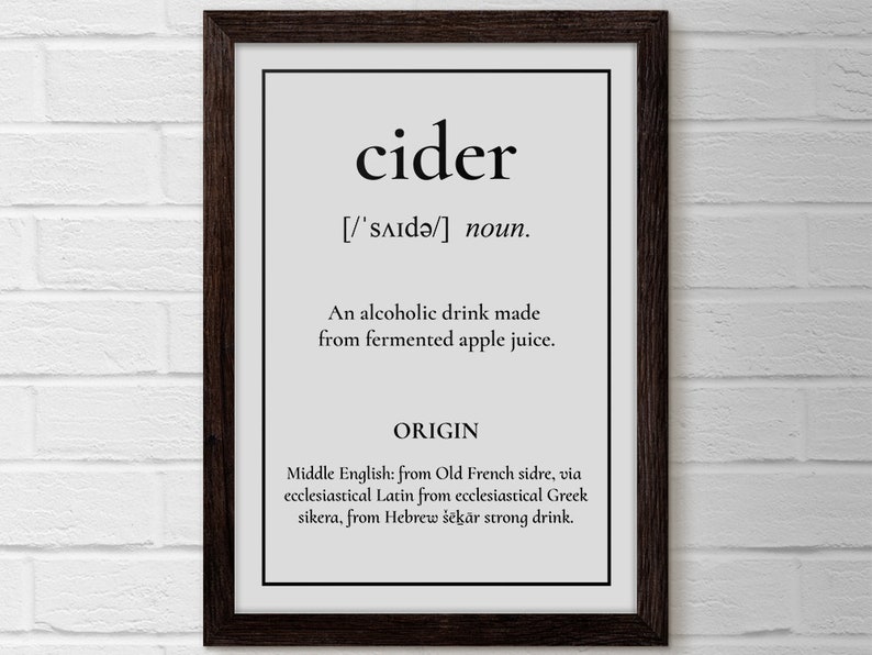 Bar Cart Cider Poster Bar Cart Art Bar Cart Print Cider | Etsy