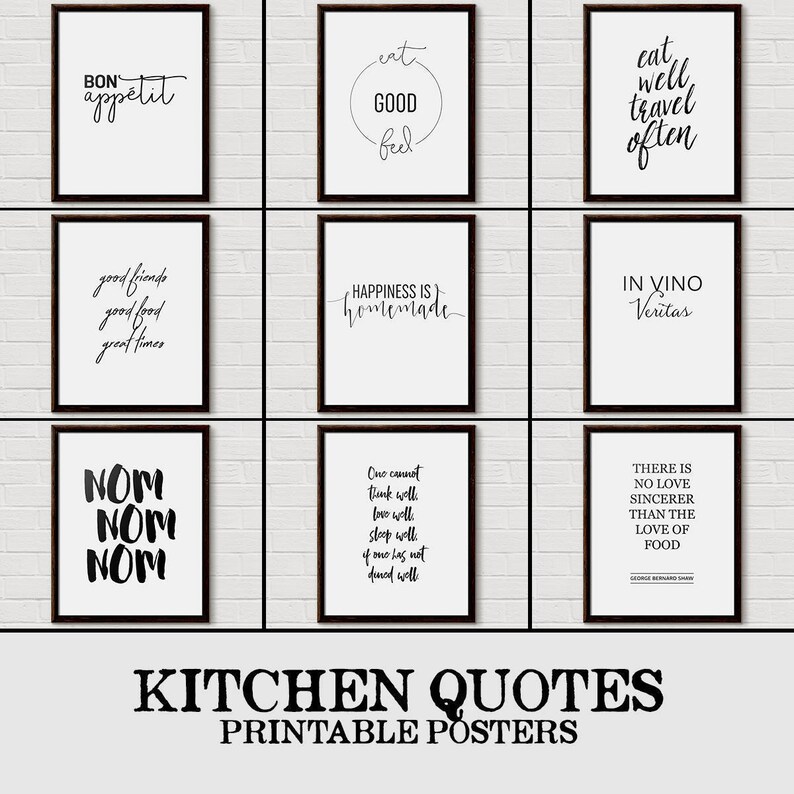 Kitchen Decor Kitchen Wall Art Kitchen Prints Eat Good Feel - Etsy