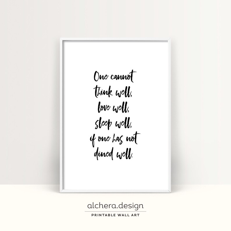 Virginia Woolf, One Cannot Think Well, Literary Art Print, Virginia ...