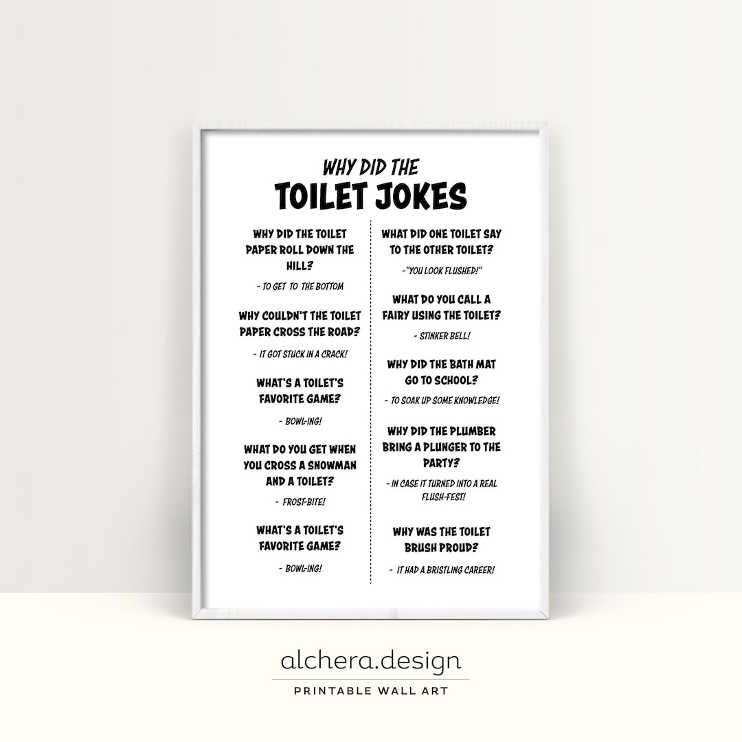 Bathroom Humor Art, Funny Toilet Print, Humorous Wall Decor, Funny ...