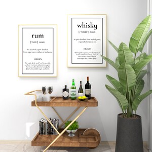 Rum Definition Wall Art Printable Printable Home Bar Decor - Etsy