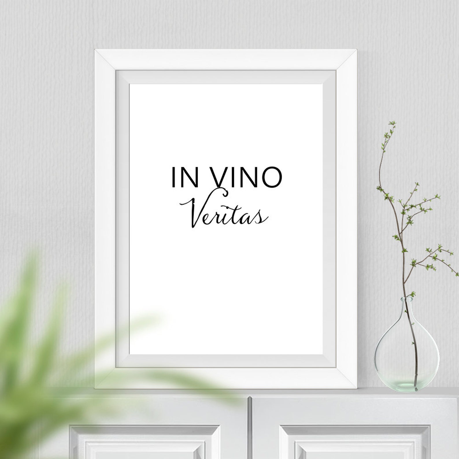 In Vino Veritas Latin Phrases Vino Wall Art Best Wine Gift | Etsy