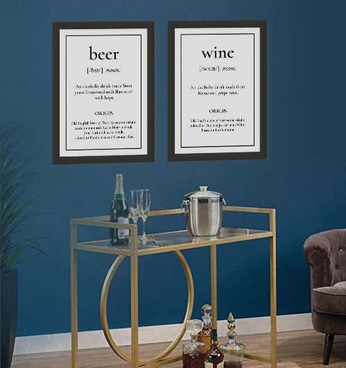 Beer Lover Gift Kitchen Décor Man Cave Wall Art Beer | Etsy