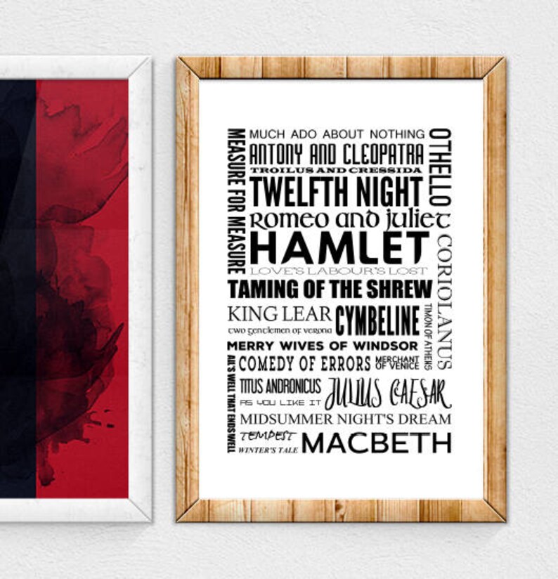 Shakespeare Poster Shakespeare Gift Shakespeare Quote - Etsy
