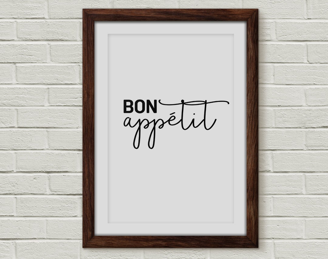Bon Appetit, Kitchen Decor, Home Decor, Kitchen Wall Art, Kitchen Print ...