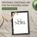 Noel Art Print Noel Modern Christmas Monochrome Christmas - Etsy