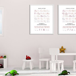 Print & Cursive Alphabet, Uppercase and Lowercase Letters, Block and ...