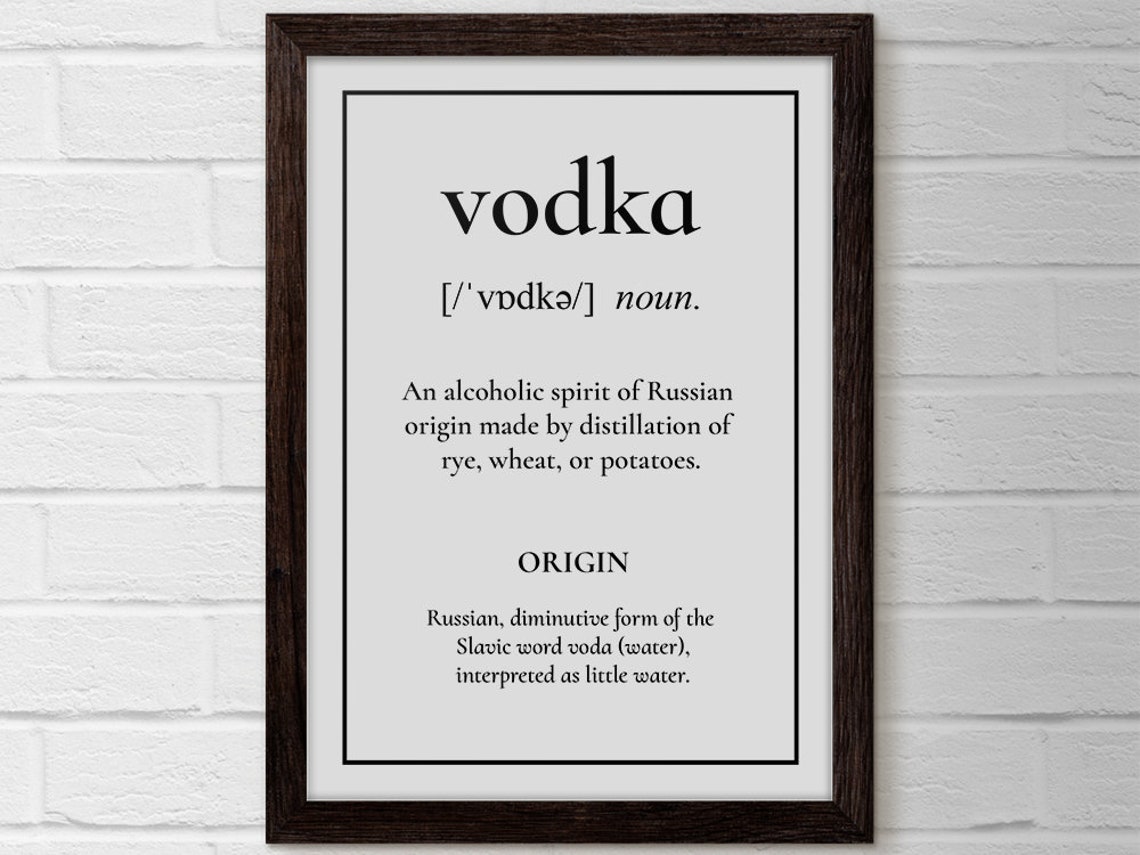 Vodka Poster Vodka Print Cocktail Poster Vodka Quote Vodka - Etsy