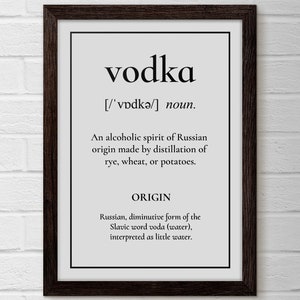 Vodka Poster, Vodka Print, Cocktail Poster, Vodka Quote, Vodka Sign ...