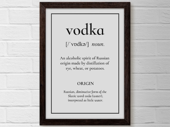 Vodka Poster Vodka Print Cocktail Poster Vodka Quote Vodka - Etsy